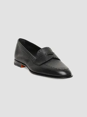 Santoni Marlene Leather Penny Loafers