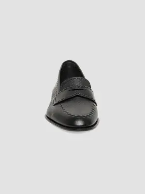 Santoni Marlene Leather Penny Loafers