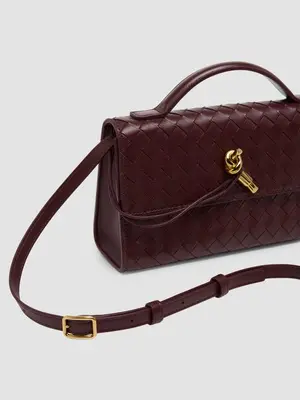 Bottega Veneta Andiamo Leather Clutch - Deep Mahogany