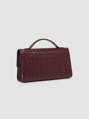 Bottega Veneta Andiamo Leather Clutch - Deep Mahogany