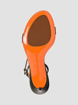 Santoni Strappy Leather Stiletto Sandals - Black