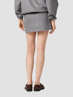 Miu Miu Double Cashmere And Wool Mini Skirt