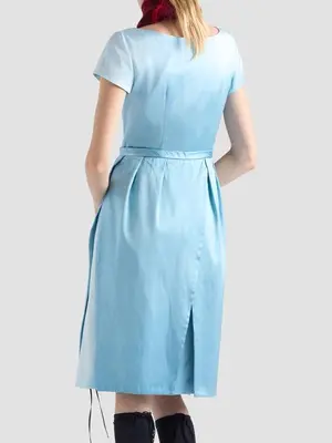 Prada Washed Silk Duchesse Dress