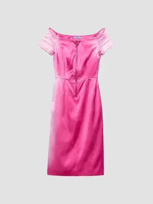 Prada Washed Duchesse Dress - Pink