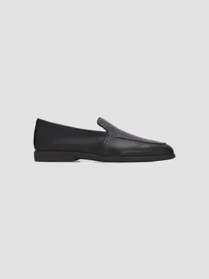 Santoni Malibu Leather Loafers - Black