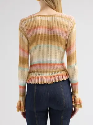Cinq À Sept Edith Space-dyed Stripe Cardigan