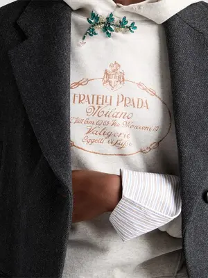 Prada Cotton Fleece Hoodie