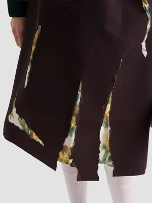 Prada Bonded Gabardine Skirt With Devore Effect