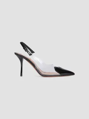 Alaïa 90mm Pvc & Patent Leather Pumps - Noir