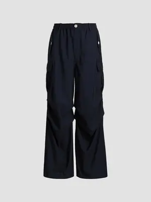 Marni Tropical Wool Cargo Pants - Blue Black