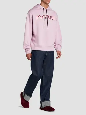Marni Logo Cotton Hoodie