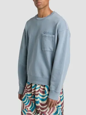 Marni Gart-dyed Cotton Crewneck Sweatshirt