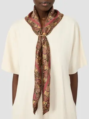 Max Mara Patterned Silk Twill Foulard