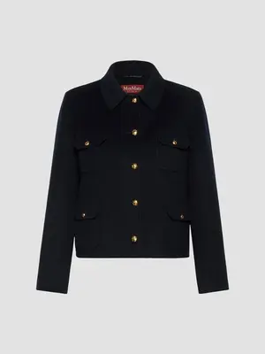 Max Mara Wool Cashmere And Silk Varsity Jacket