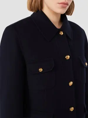 Max Mara Wool Cashmere And Silk Varsity Jacket