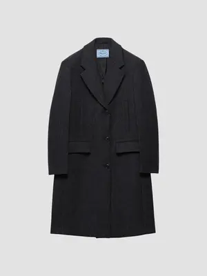 Prada Single Breasted Double Wool Coat
