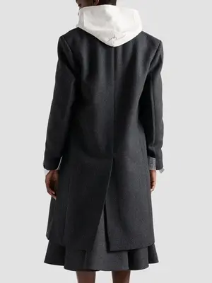 Prada Single Breasted Double Wool Coat