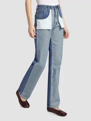 MAISON MARGIELA Reversed Five-pocket Straight-leg Jeans - Medium Blue