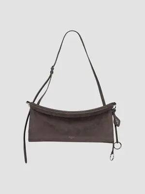 Alaïa Le Click Leather Shoulder Bag Anthracite