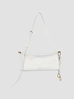 Alaïa Le Click Leather Shoulder Bag Blanc Optique