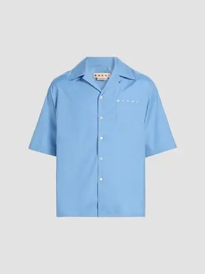 Marni Cotton Poplin Bowling Shirt - Sky