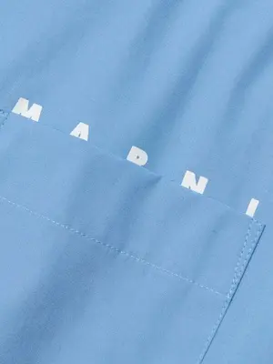 Marni Cotton Poplin Bowling Shirt - Sky
