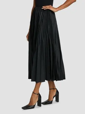 Alaïa Pleated Wool Midi-skirt