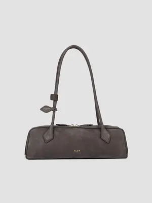 Alaïa Le Teckel Leather Shoulder Bag - Anthracite
