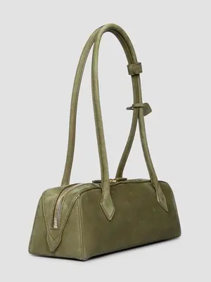 Alaïa Le Teckel Leather Shoulder Bag - Camouflage Green