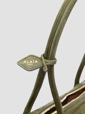 Alaïa Le Teckel Leather Shoulder Bag - Camouflage Green