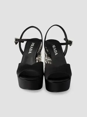 Prada Satin Platform Sandals