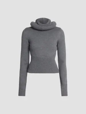 Alaïa Hooded Wool Sweater