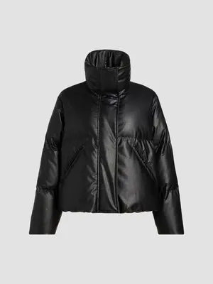 MAISON MARGIELA Faux Leather Down Jacket