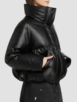 MAISON MARGIELA Faux Leather Down Jacket