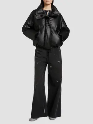 MAISON MARGIELA Faux Leather Down Jacket