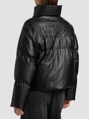 MAISON MARGIELA Faux Leather Down Jacket