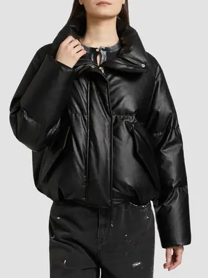 MAISON MARGIELA Faux Leather Down Jacket
