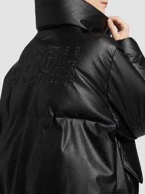 MAISON MARGIELA Faux Leather Down Jacket