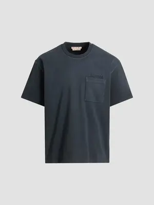Marni Gart-dyed Cotton Crewneck T-shirt - Black