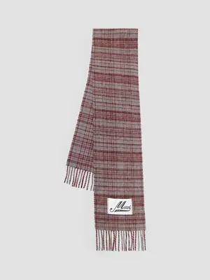 Marni Fringed Wool-blend Scarf - Brandy