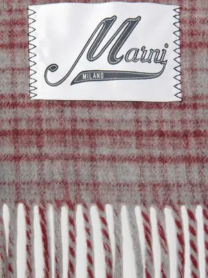 Marni Fringed Wool-blend Scarf