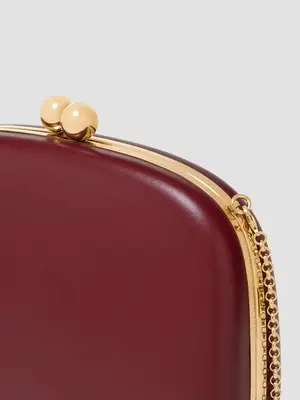 Carolina Herrera Vega Leather Clutch - Rioja