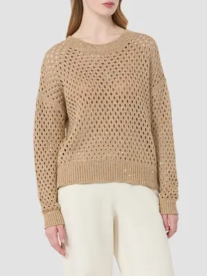 Max Mara Sequinned Cotton Boxy Sweater