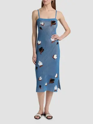 Marni Flower Crochet Midi-dress