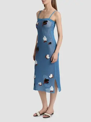 Marni Flower Crochet Midi-dress