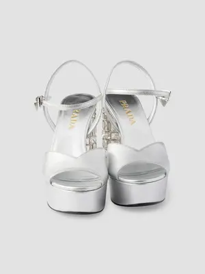 Prada Mordoré Nappa Leather Platform Sandals