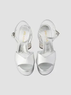 Prada Mordoré Nappa Leather Platform Sandals