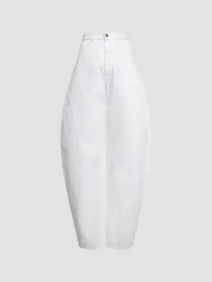 Alaïa Barrel Mid-rise Jeans - Blanc