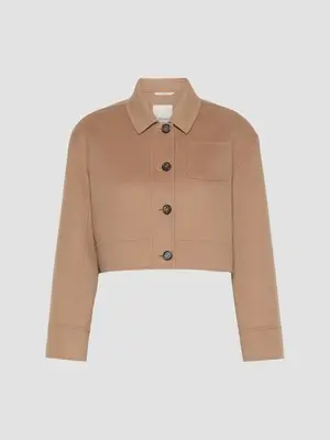 Max Mara Wool Drap Cropped Jacket