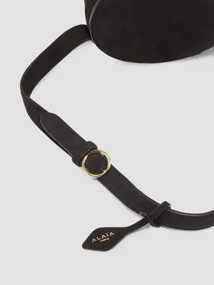 Alaïa Structured Suede Cylinder Shoulder Bag